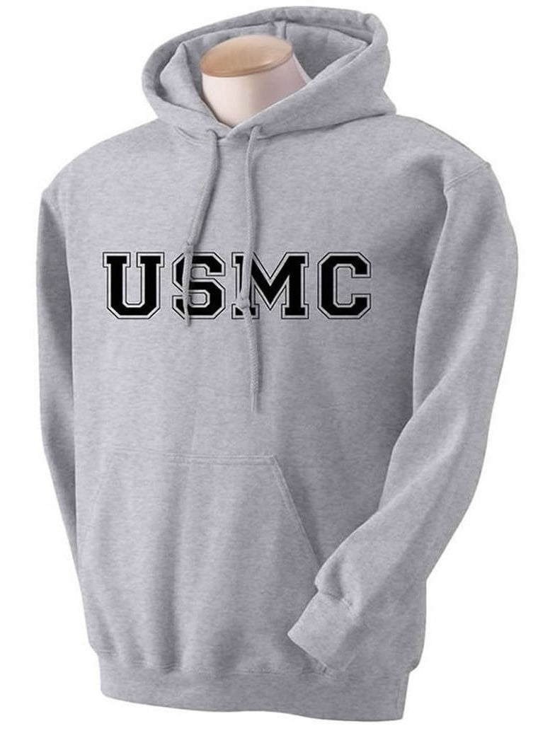 USMC Athletic Marines Hooded Sweatshirt in Gray - Walmart.com