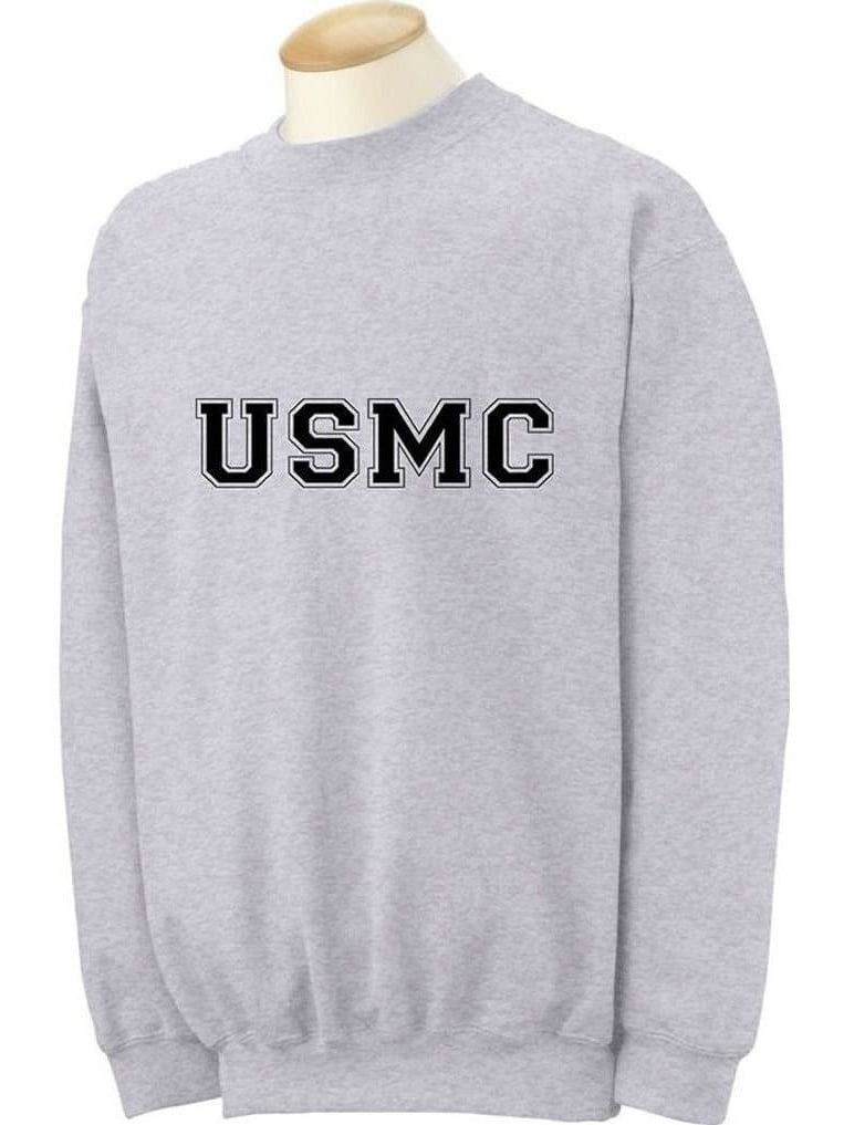 USMC Athletic Marines Military Style Crewneck Sweatshirt in Gray ...