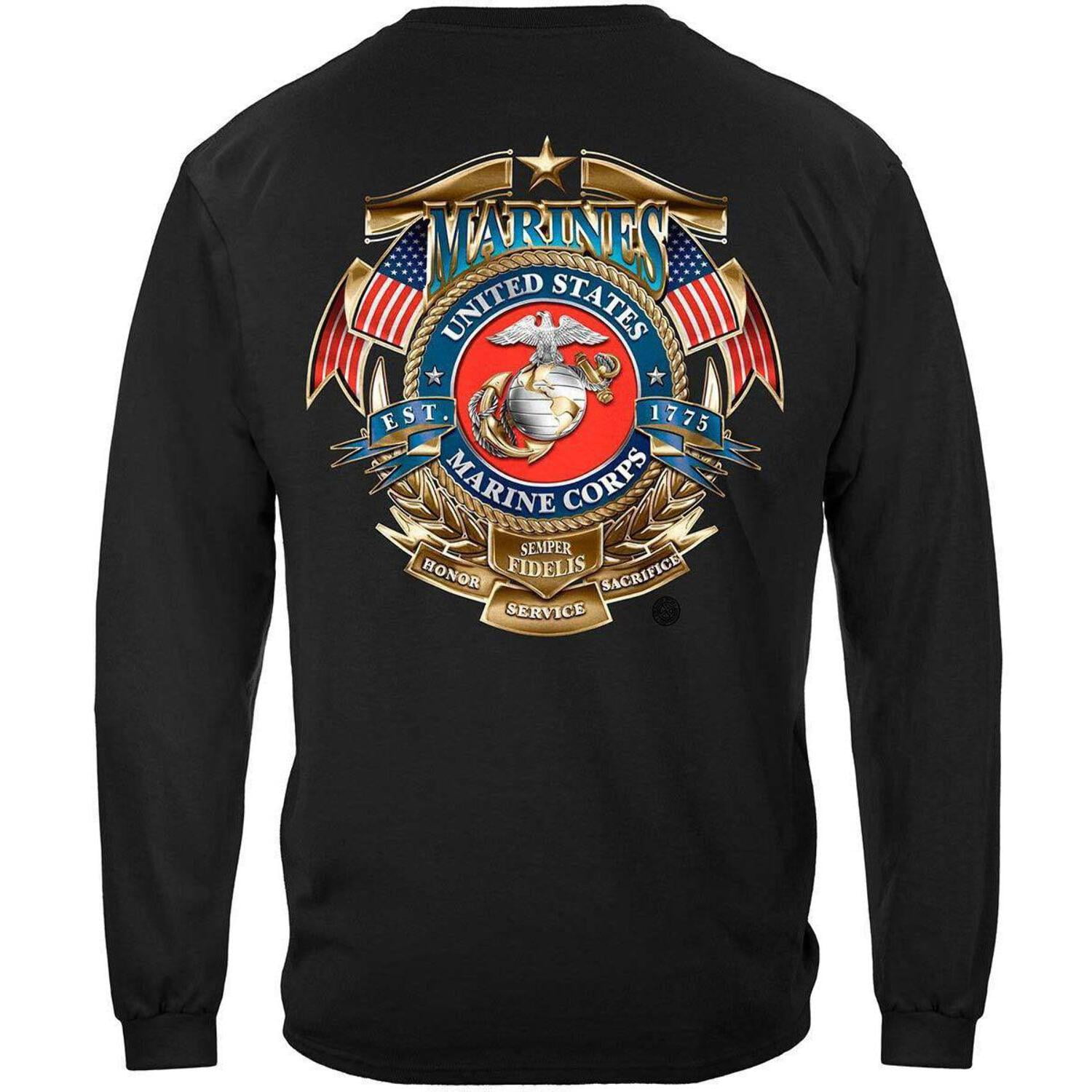 USMC Badge Marines T-Shirt - Walmart.com
