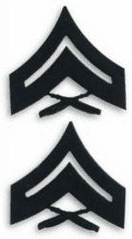USMC Black Metal (Solid Brass) CPL Chevron Corporal Rank Insignia ...