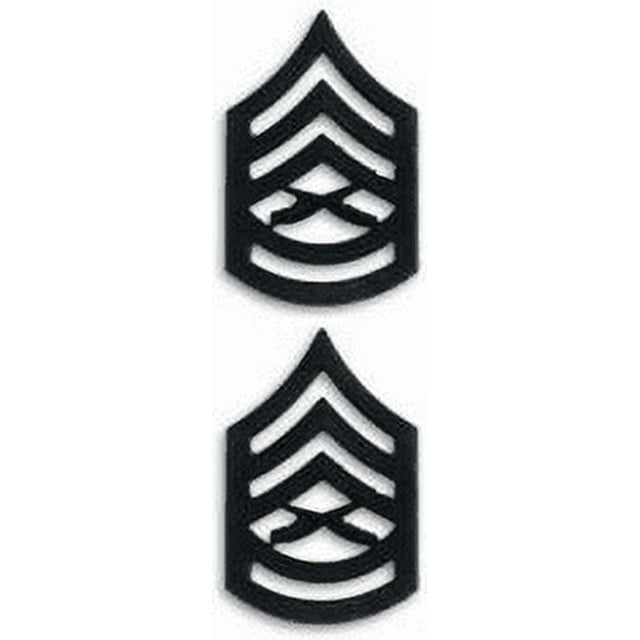 USMC Black Metal (Solid Brass) GYSGT Gunnery Sergeant Chevron Rank ...