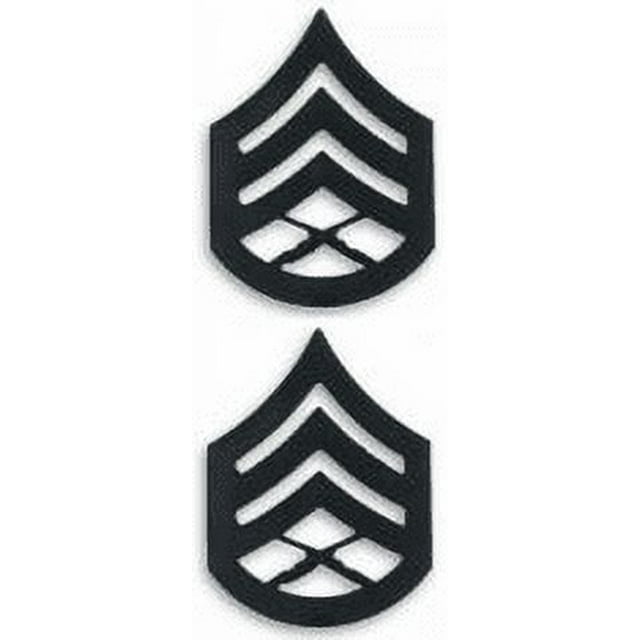 USMC Black Metal (Solid Brass) STSGT Staff Sergeant Chevron Rank ...