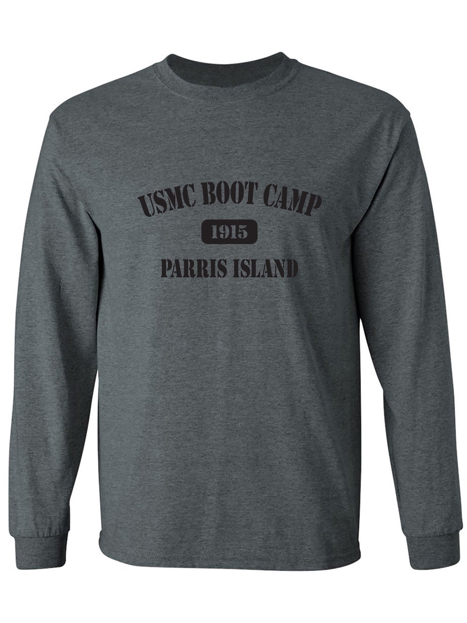USMC Boot Camp Parris Island Adult Long Sleeve T-shirt - Walmart.com