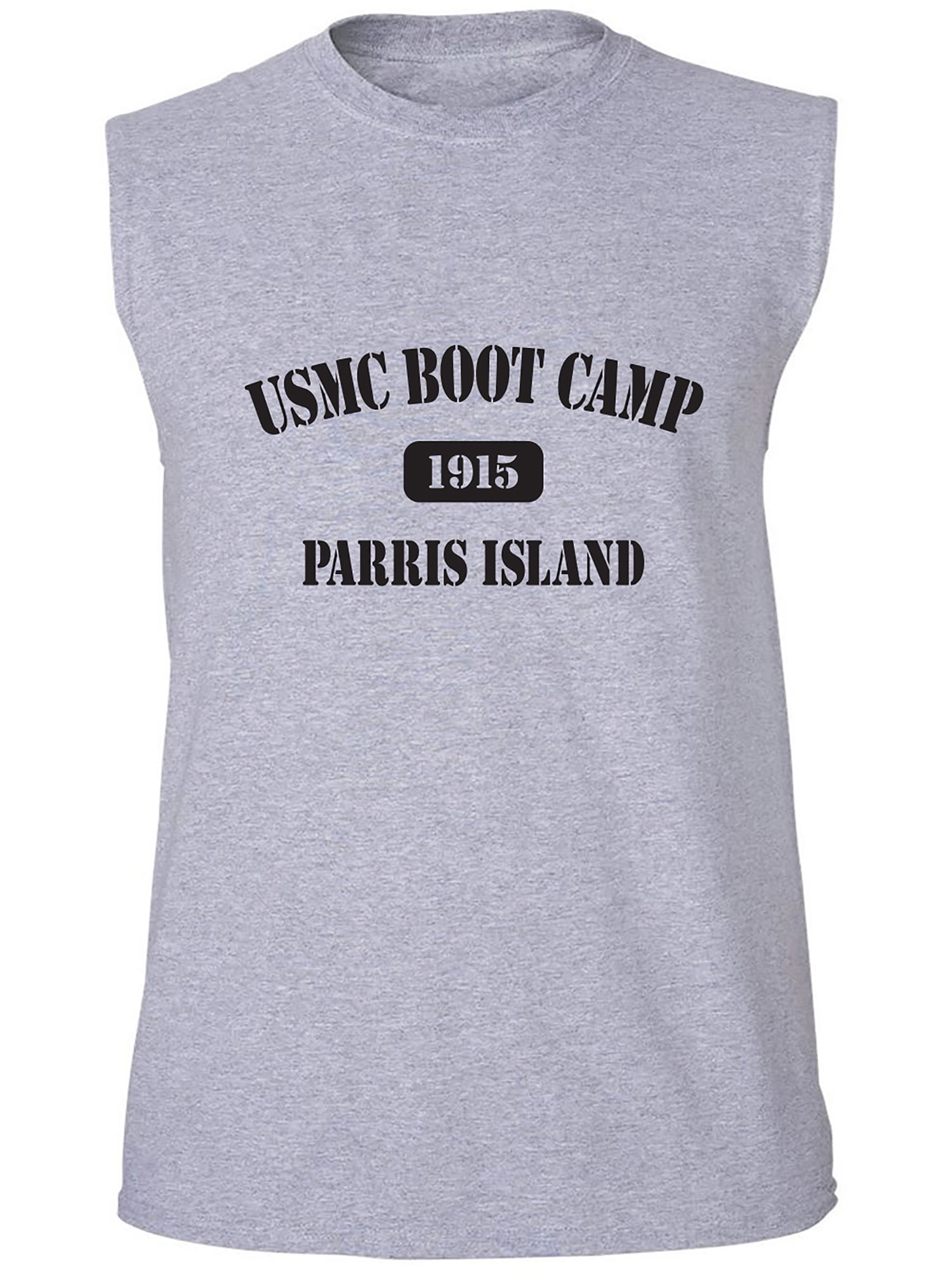 USMC Boot Camp Parris Island Adult Sleeveless Tee - Walmart.com