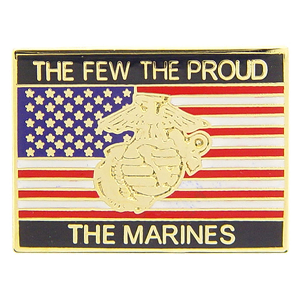 USMC Corps The Few The Proud The Marines Flag Lapel Pin - Walmart.com