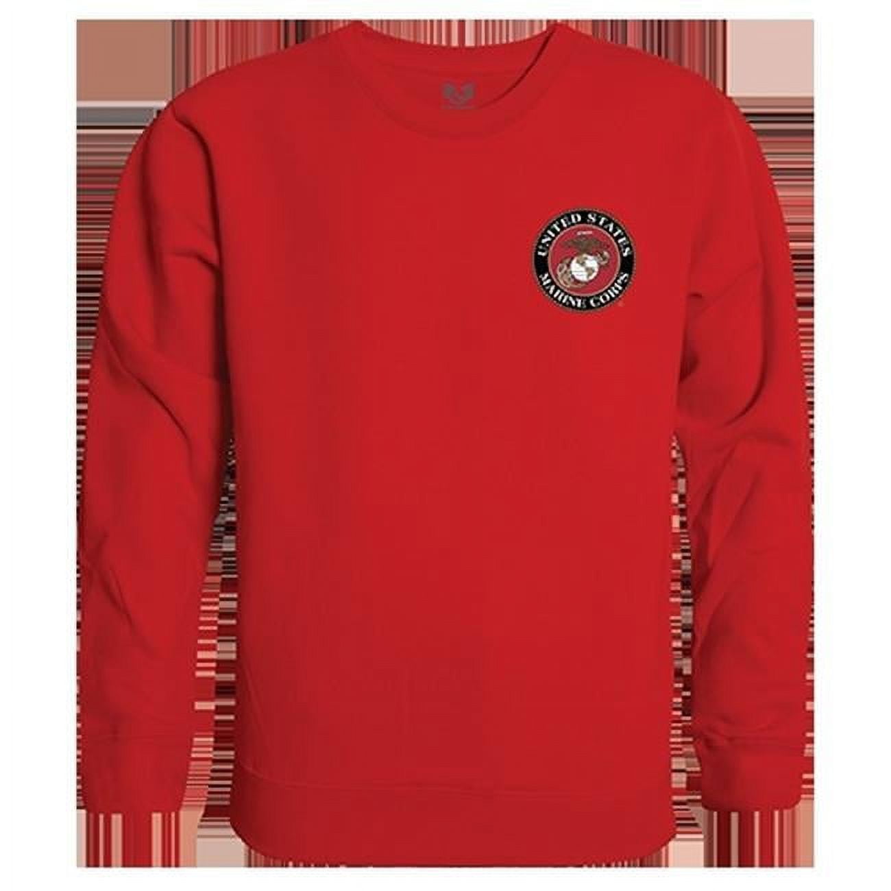 USMC Emblem Graphic Crewneck Sweatshirt, Red - Small - Walmart.com