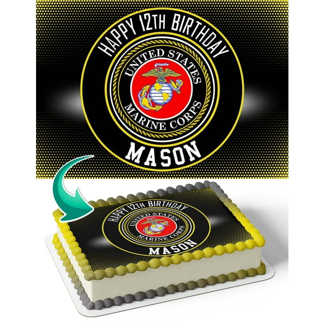 USMC Emblem United States Marine Corps Seal Edible Image Cake Topper ...