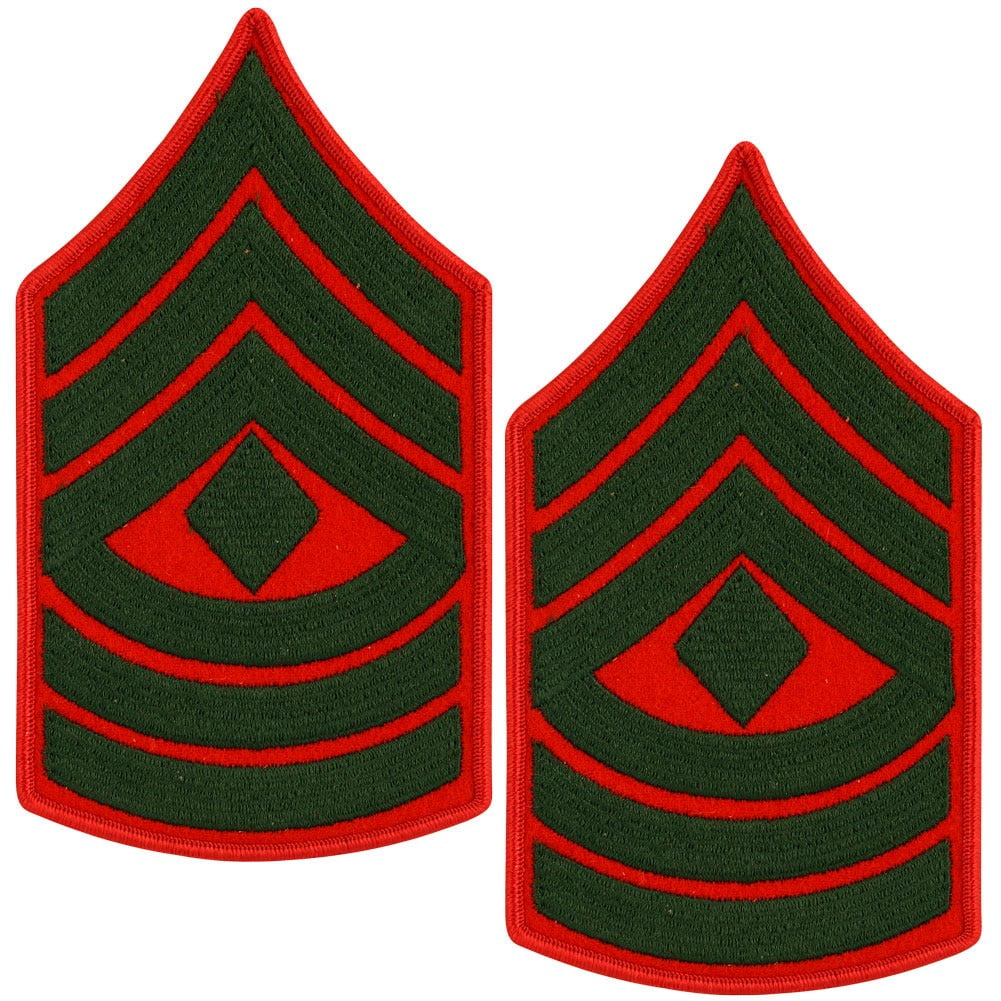USMC First Sergeant Green on Red - Walmart.com