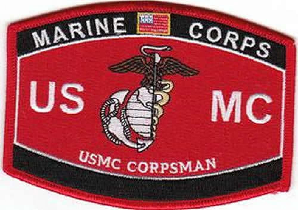 USMC MARINE CORPS CORPSMAN LINE DOC SEMPER FIDELIS MOS PATCH CADUCEUS ...