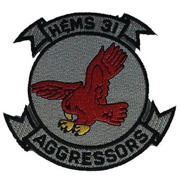USMC MARINE CORPS H&MS 31 AGGRESSORS PATCH HEADQUARTERS AND MAINTENANCE ...