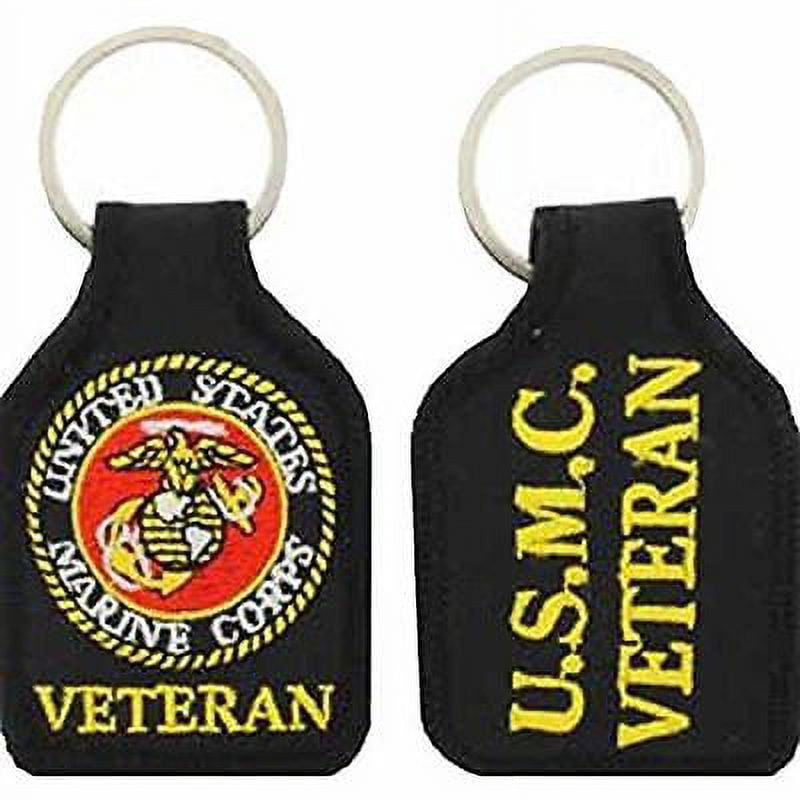 USMC MARINE CORPS VETERAN KEY CHAIN SEMPER FIDELIS EGA DEVIL DOG VET ...
