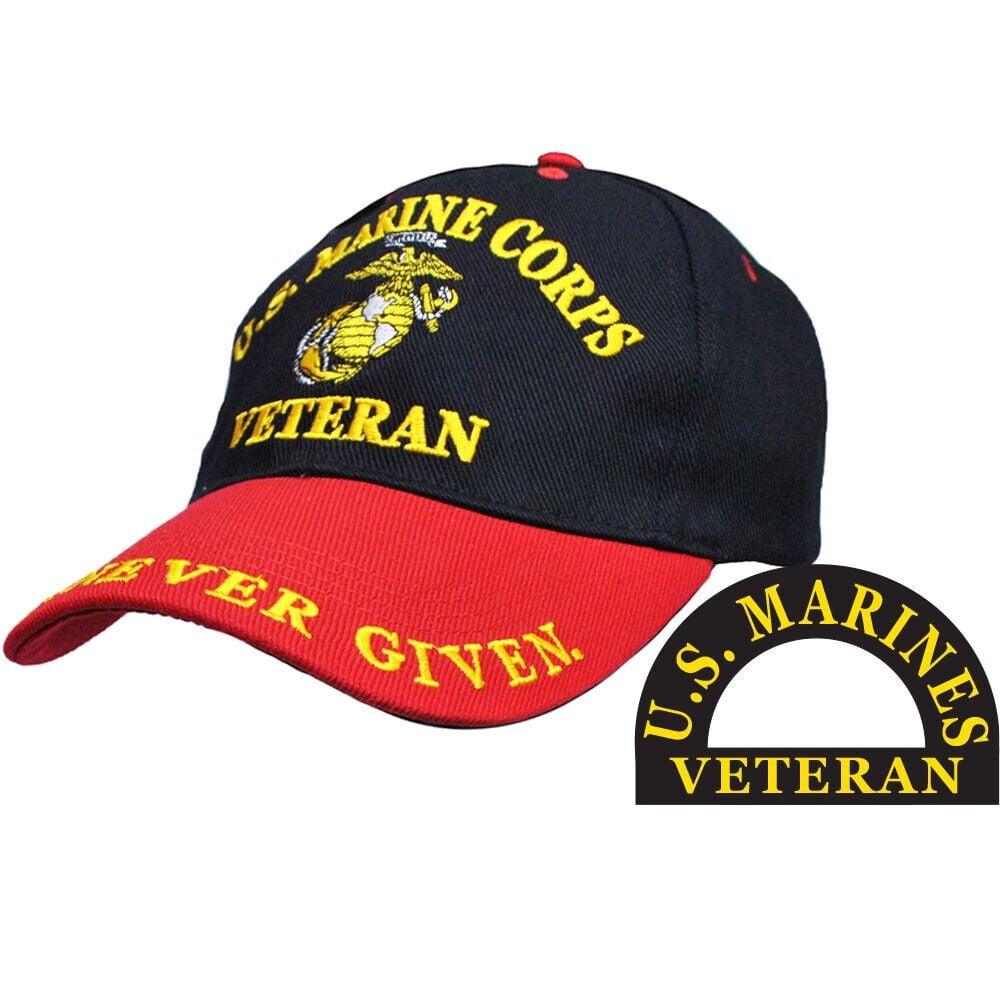 USMC MARINE CORPS VETERAN MARINES EARNED NEVER GIVEN EMBROIDERED ...