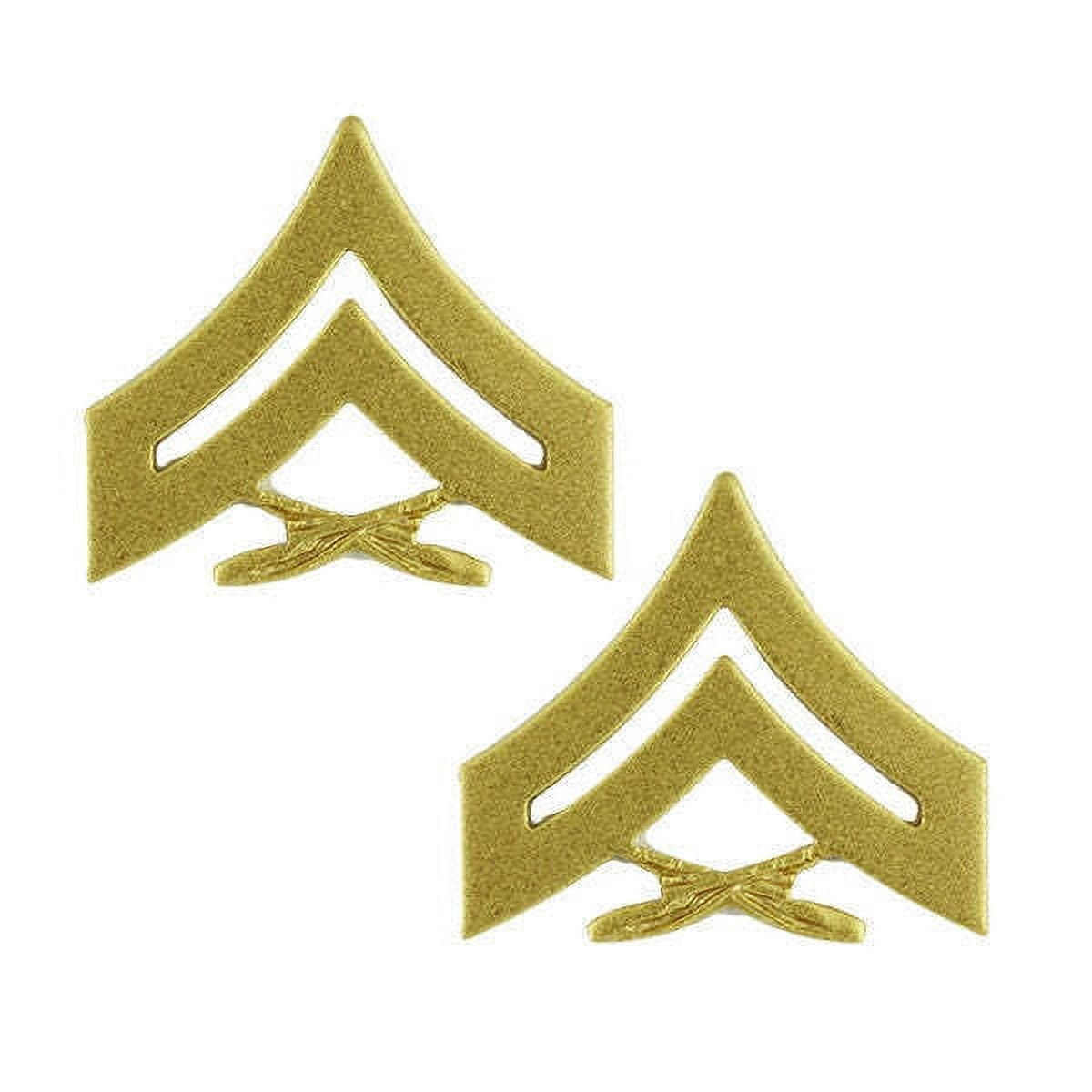 USMC Marine Corps Chevron Satin Gold CPL Corporal Official Licensed ...