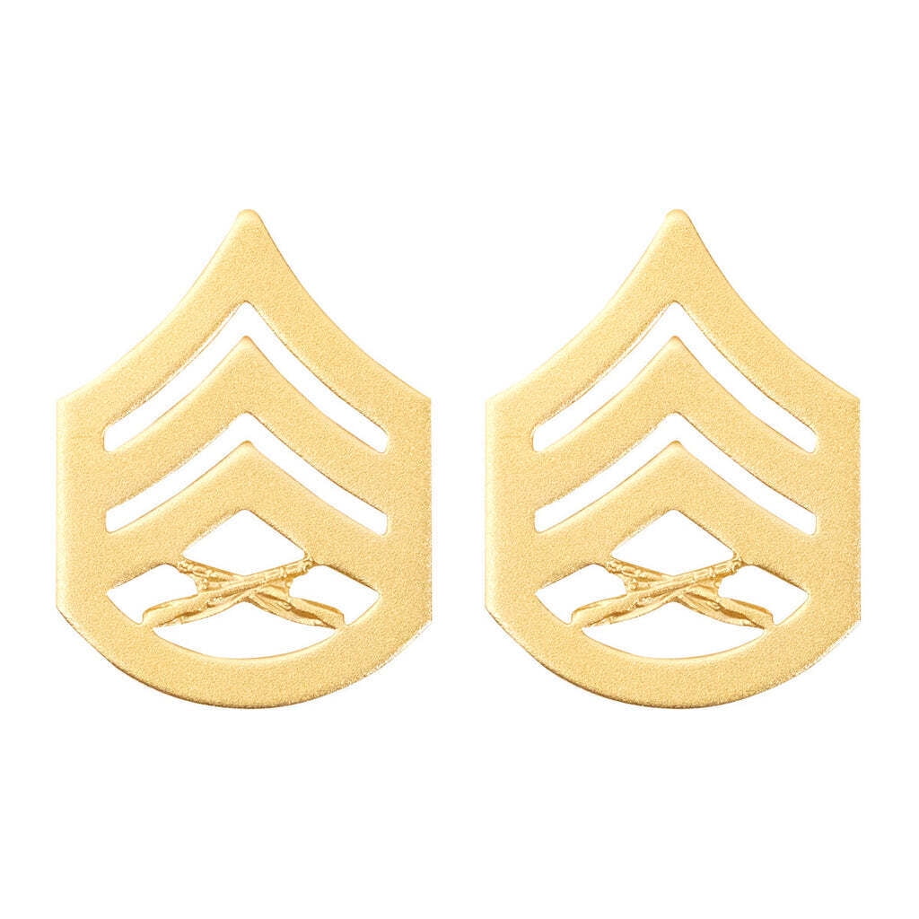 USMC Marine Corps Chevron Satin Gold SSGT Staff Sergeant Official ...