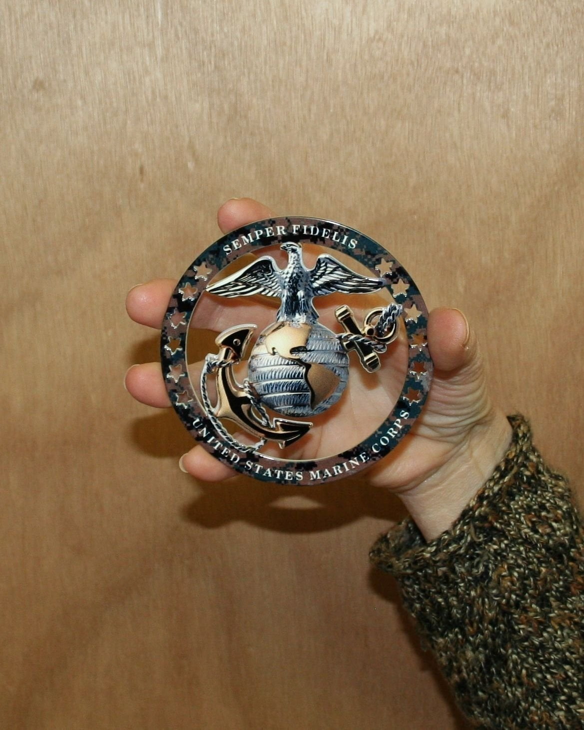 USMC Marine Corps Semper Fi Round Auto Decal Magnet Sign - 4" x 4 ...