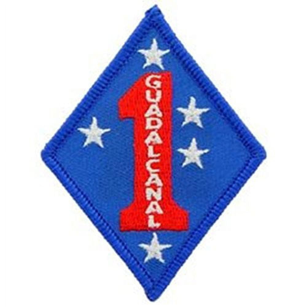 USMC Marine Embroidery Iron On Patch - 1st Division w/ 5 Stars Applique ...