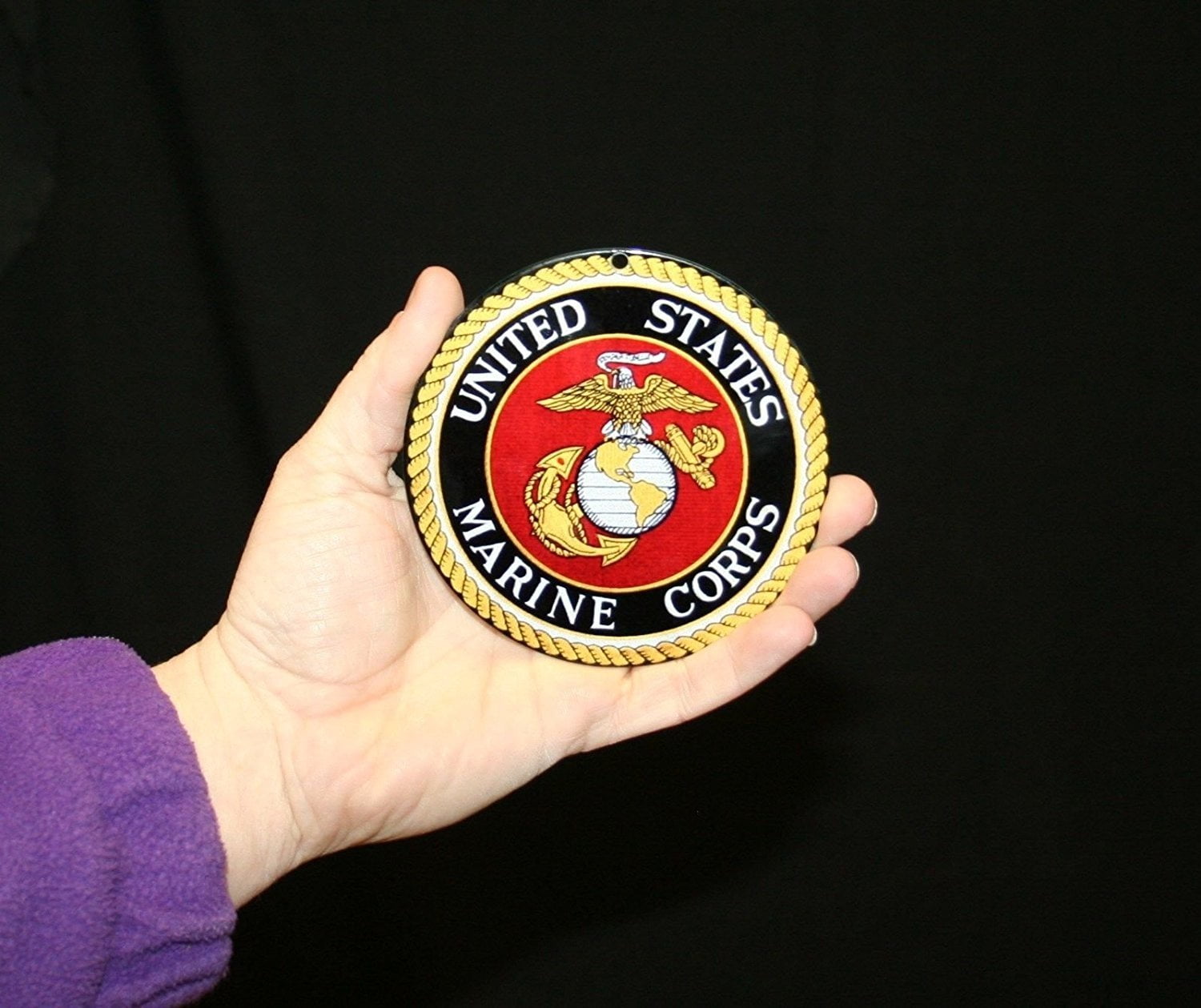 USMC Marines Round Metal Decal Magnet Emblem : 4" x 4" - Walmart.com