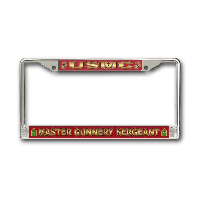 USMC 'Master Gunnery Sergeant' License Plate Frame - Walmart Business ...