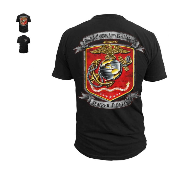 USMC Once a Marine Always a Marine Men's T-Shirt, Veterans Day Gift ...