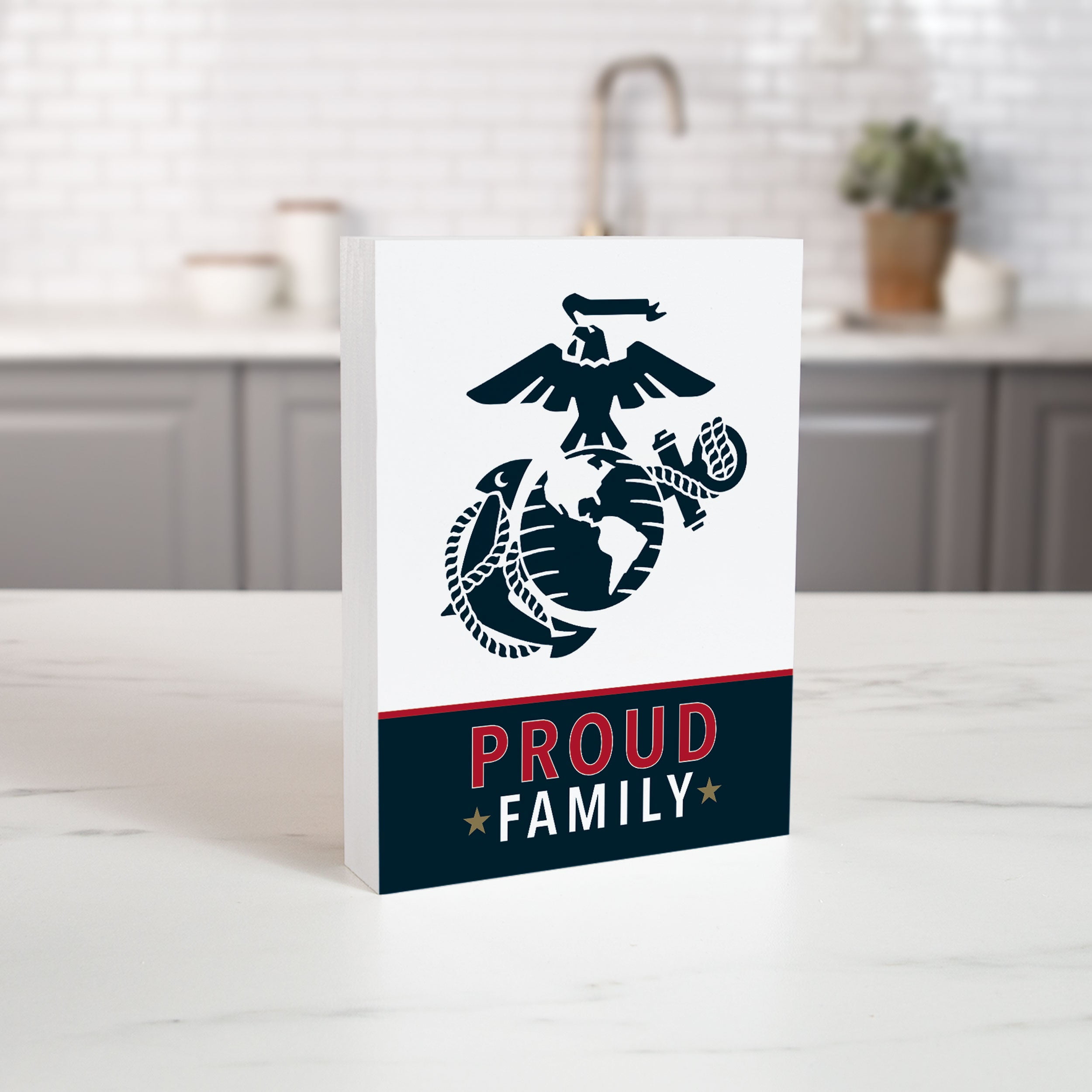 USMC Proud Family Word Block - Walmart.com