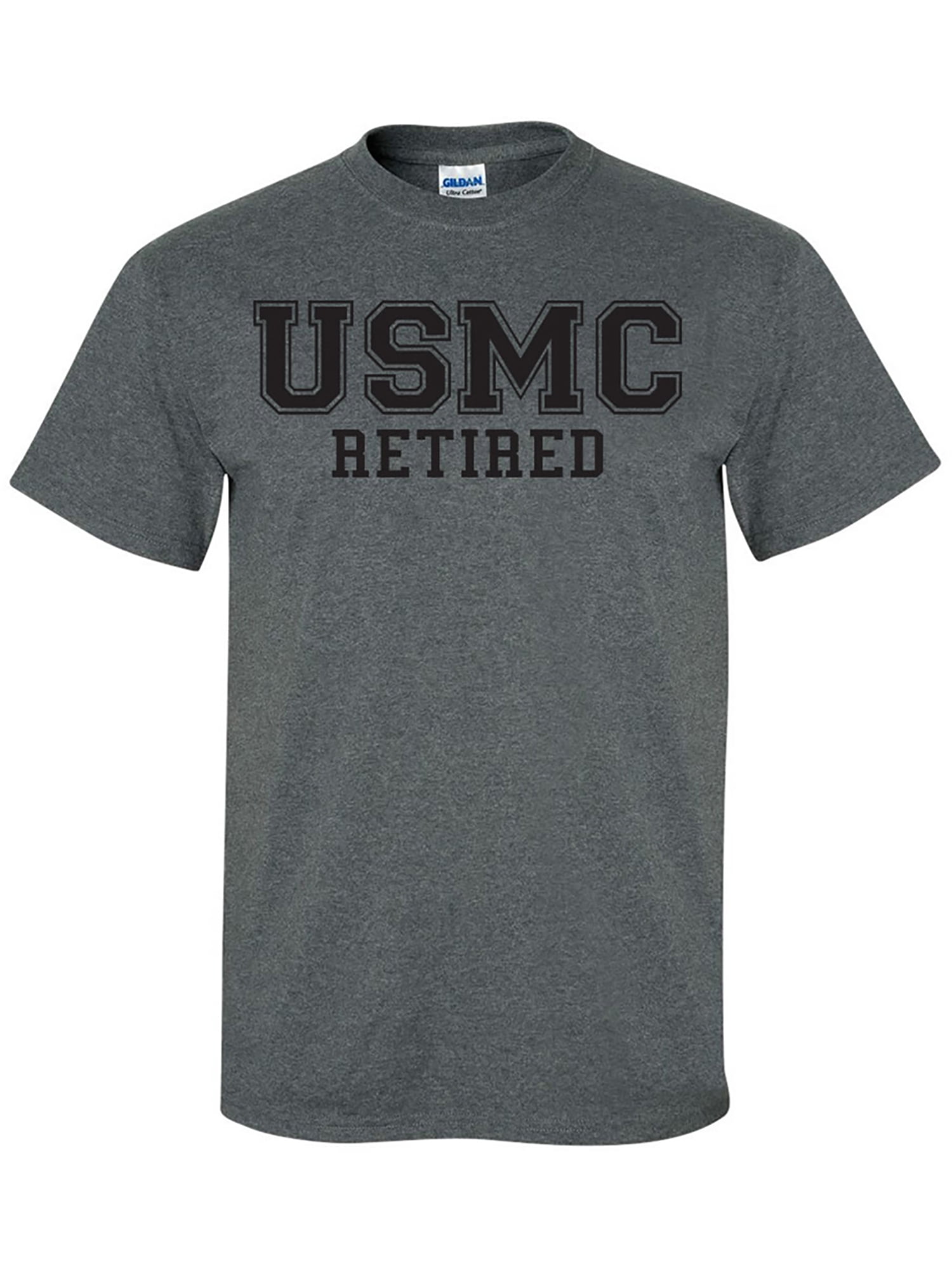 USMC Retired Athletic Marines Short Sleeve T-Shirt - Walmart Business ...