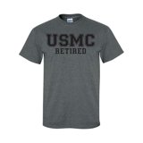 USMC Retired Athletic Marines Short Sleeve T-Shirt - Walmart Business ...