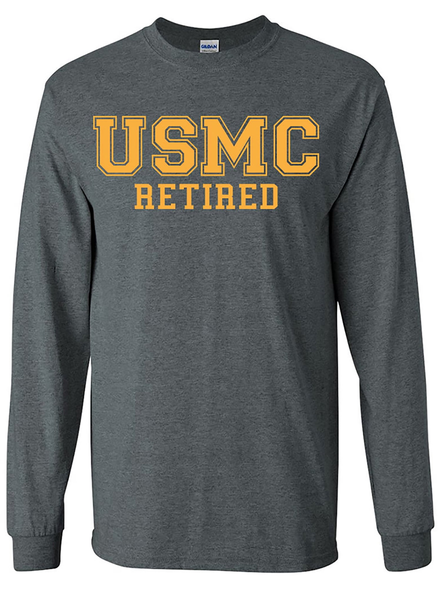 USMC Retired GOLD Logo Long Sleeve T-Shirt - Walmart.com