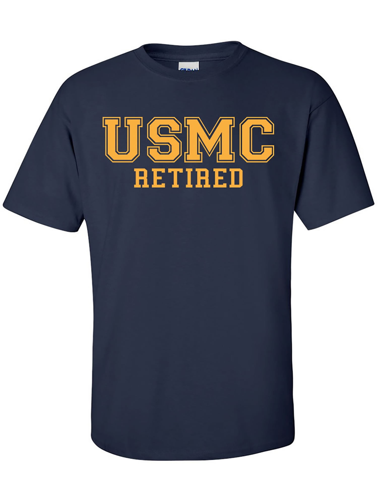 USMC Retired GOLD Logo Short Sleeve T-Shirt - Walmart.com