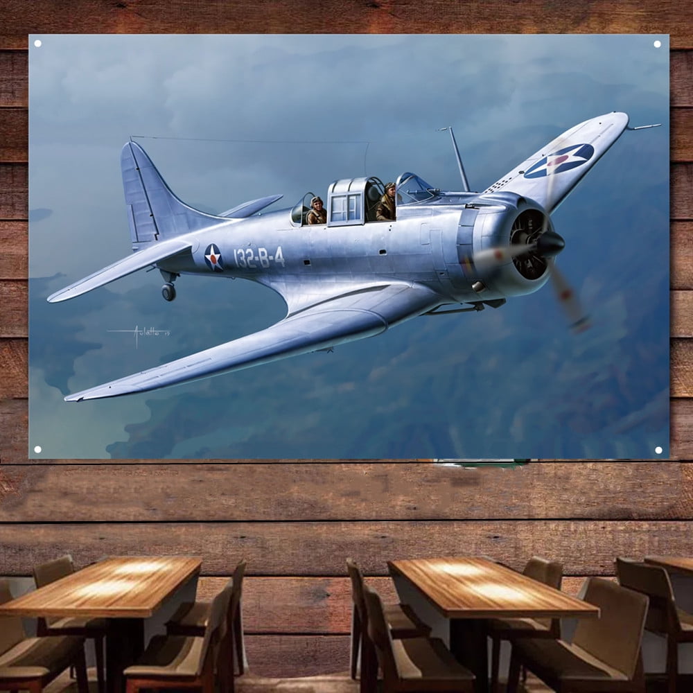 USMC SBD-1 Pearl Harbor Fighter Banner - Military Wall Art Poster For ...