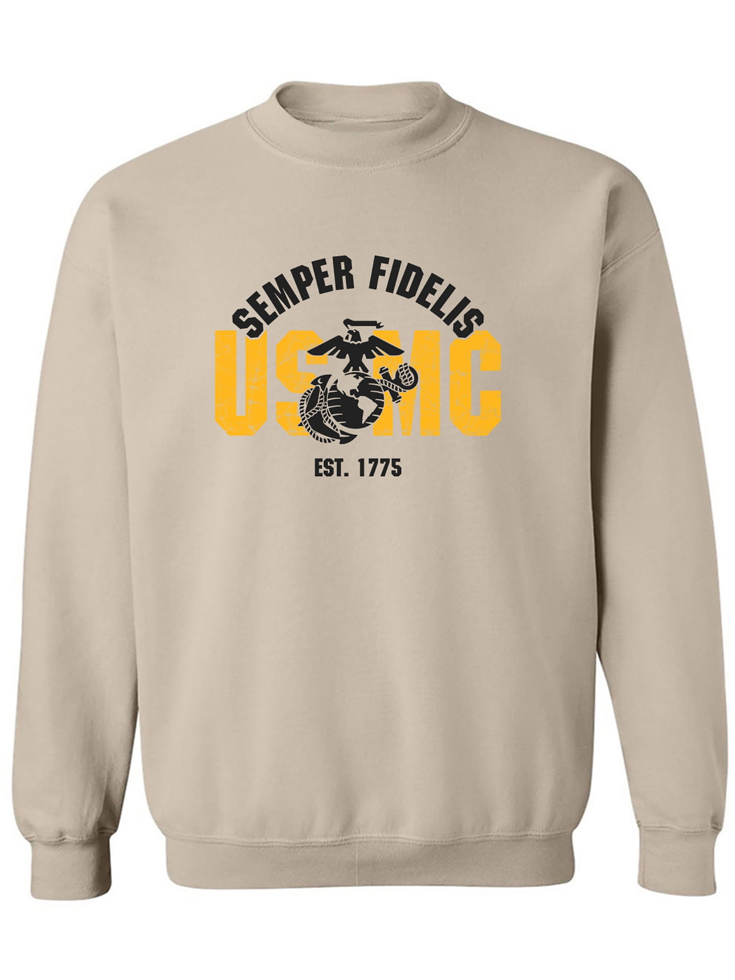 USMC Semper Fidelis Est. 1775 Crewneck Sweatshirt - Walmart.com