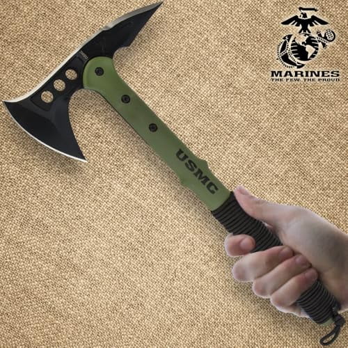 USMC Tactical Tomahawk | 2Cr13 Stainless Steel Head | 3 7/8" and Curved ...