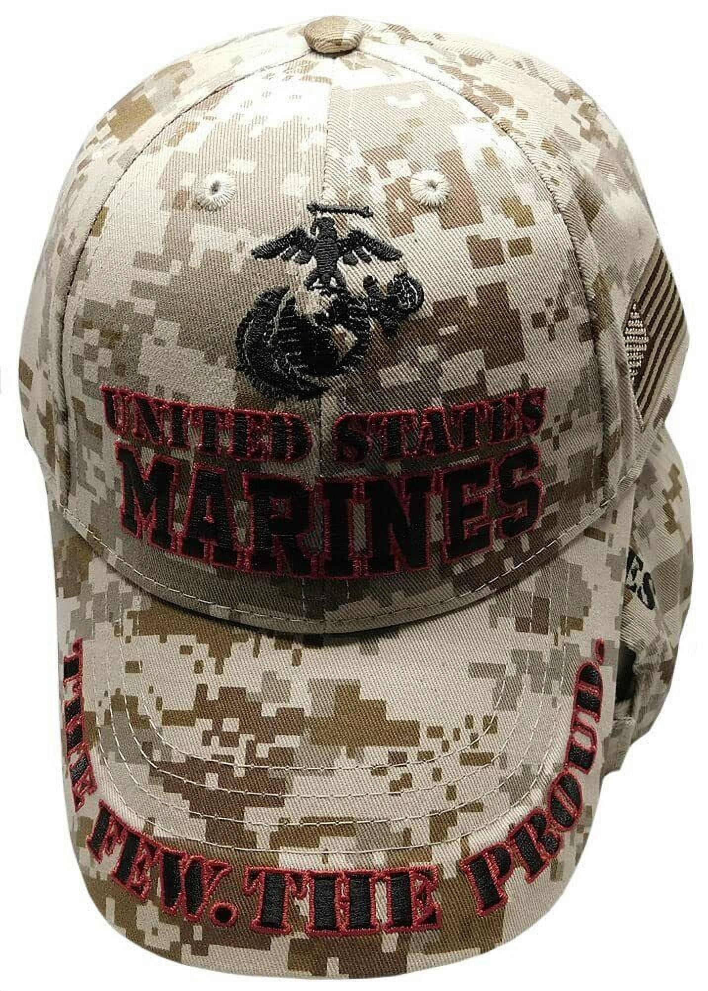 USMC UNITED STATES MARINE CORPS US DIGITAL DESERT CAMO MILITARY HAT CAP ...