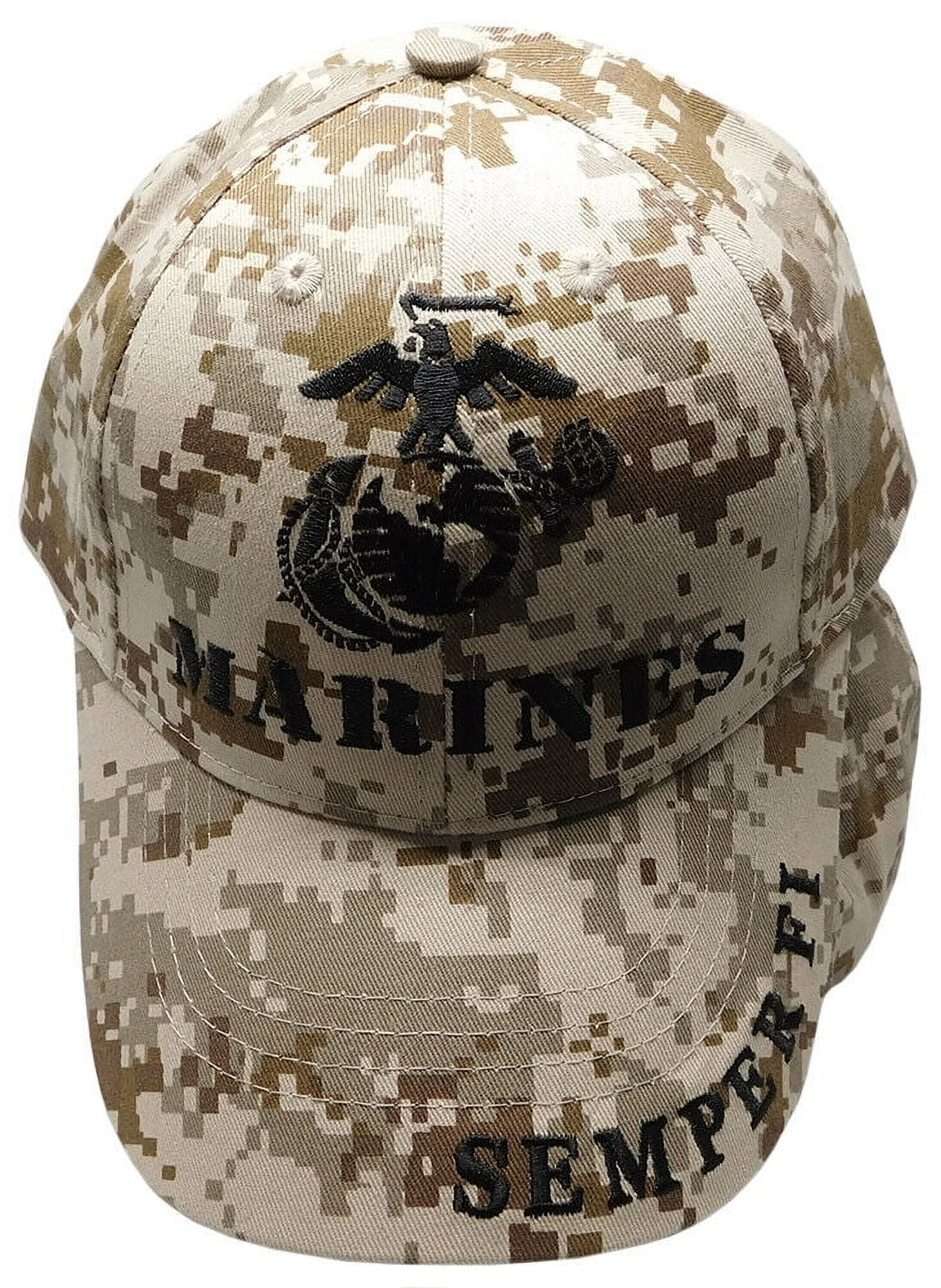 USMC UNITED STATES MARINE CORPS US DIGITAL DESERT CAMO MILITARY HAT CAP ...