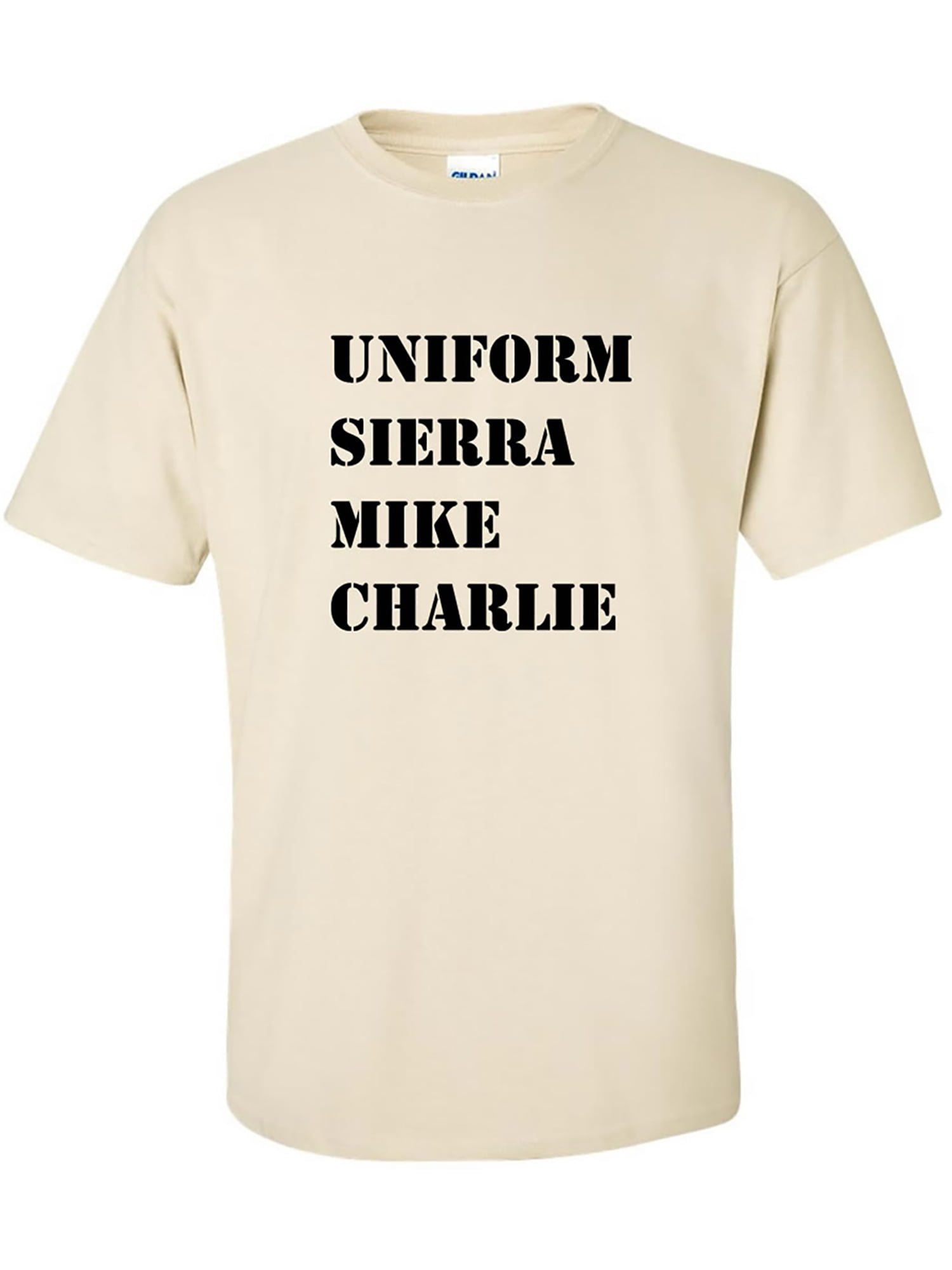 USMC Uniform Sierra Mike Charlie Adult Military Short Sleeve T-Shirt ...