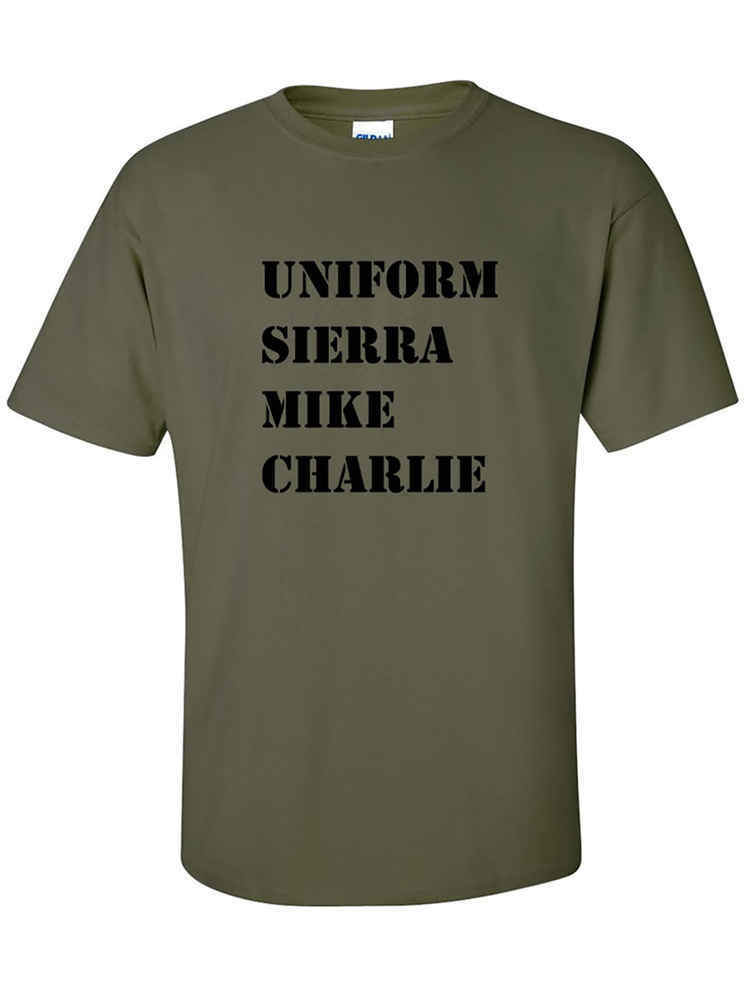USMC Uniform Sierra Mike Charlie Adult Military Short Sleeve T-Shirt ...