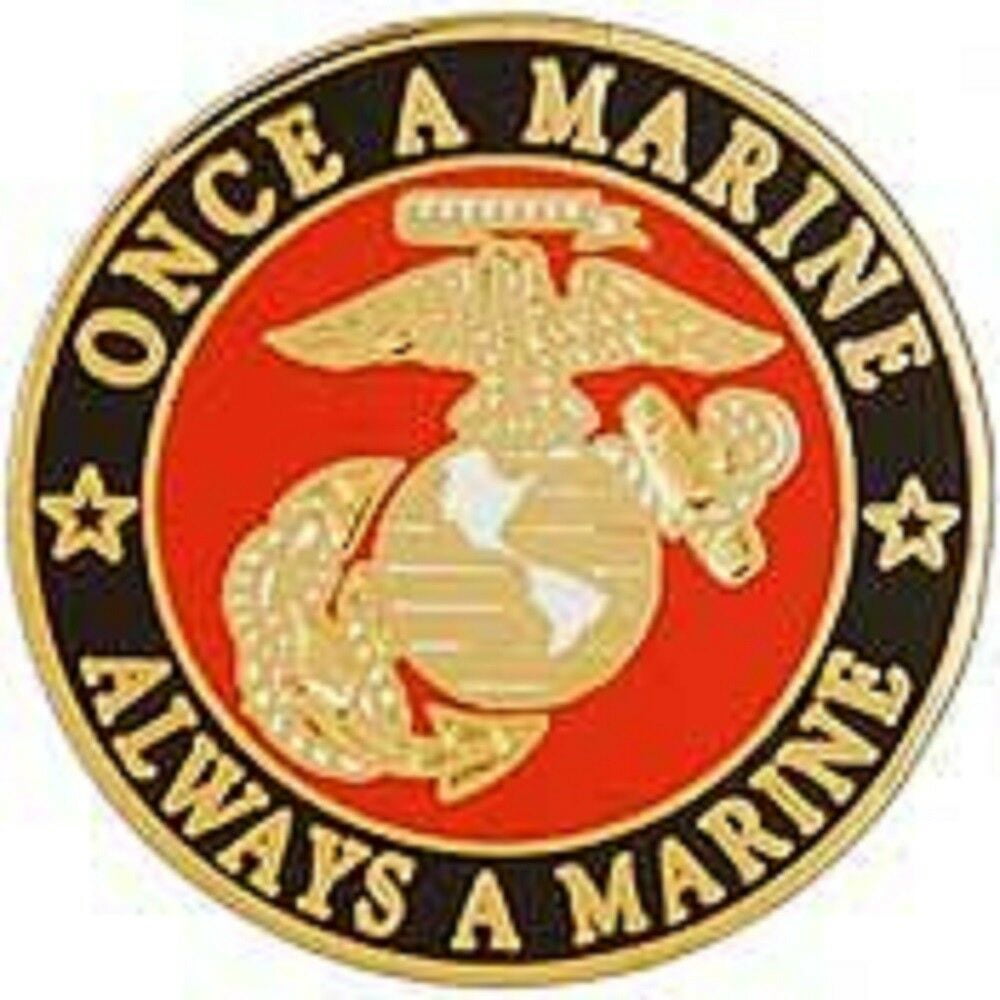 US Marines, Once a Marine Always a Marine Veteran Pin - Officially ...