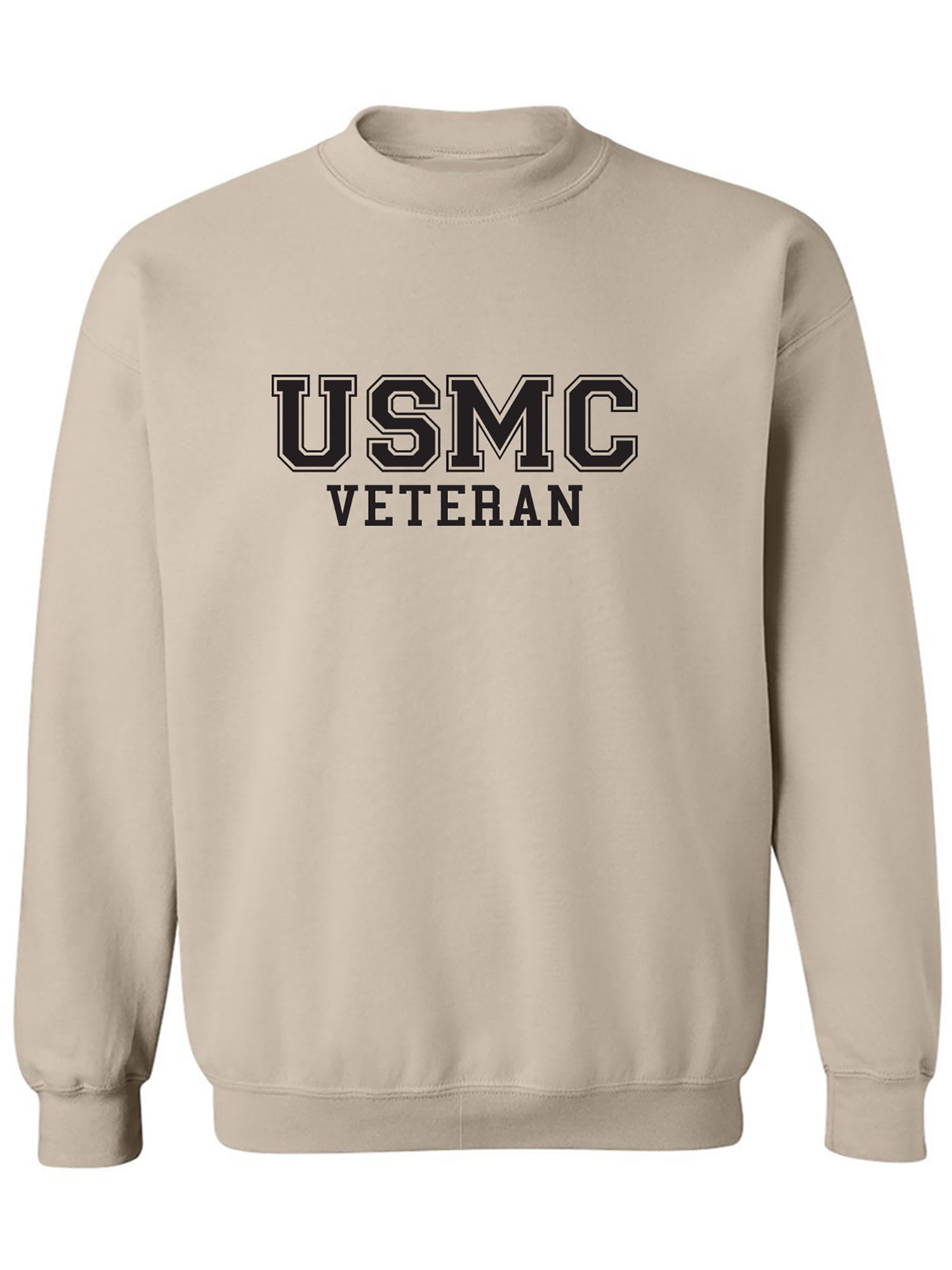 USMC Veteran Crewneck Sweatshirt in Sand - Walmart.com