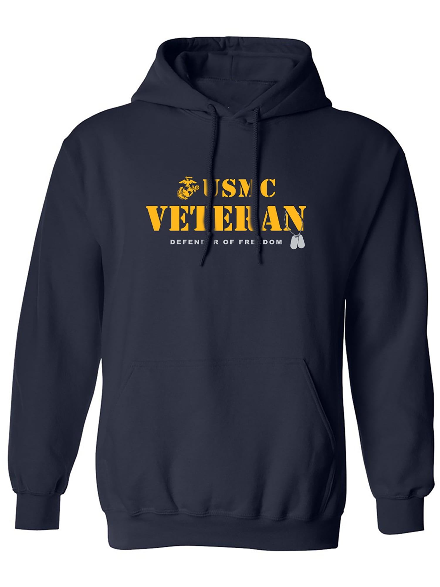 USMC Veteran Defender of Freedom Adult Hooded Sweatshirt - Walmart.com