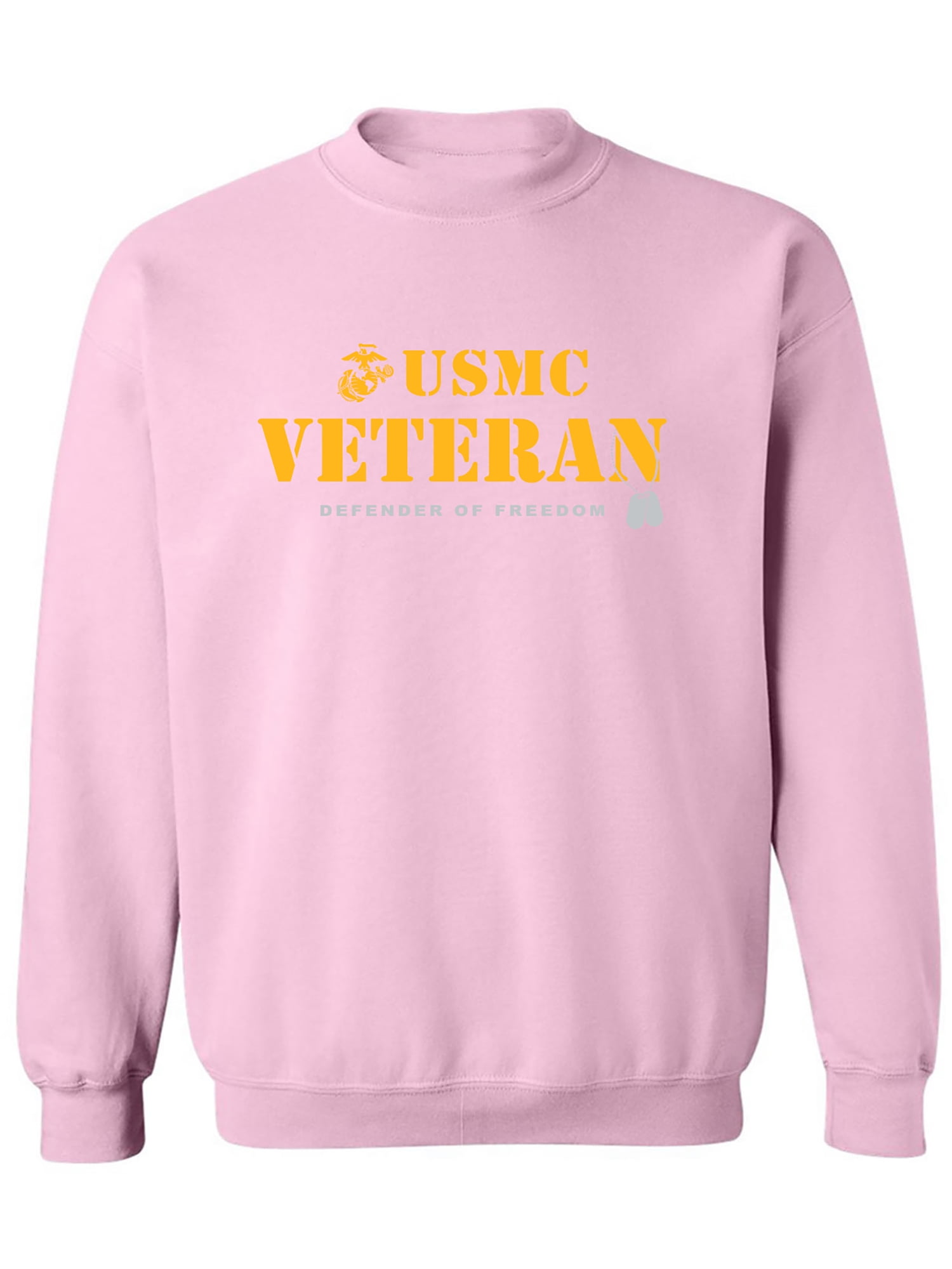 USMC Veteran Defender of Freedom Crewneck Sweatshirt - Walmart.com
