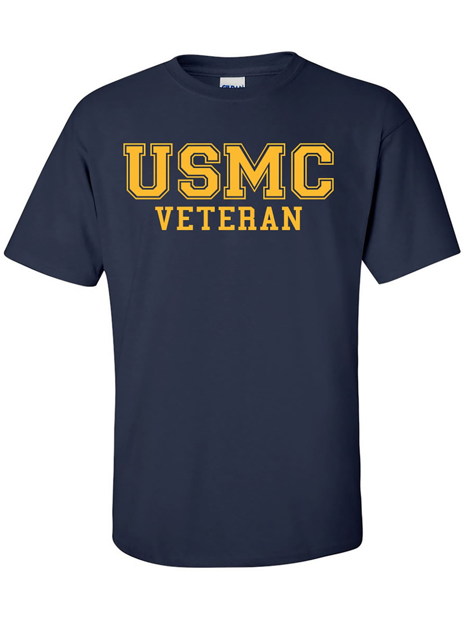 USMC Veteran GOLD Logo Short Sleeve T-Shirt - Walmart.com