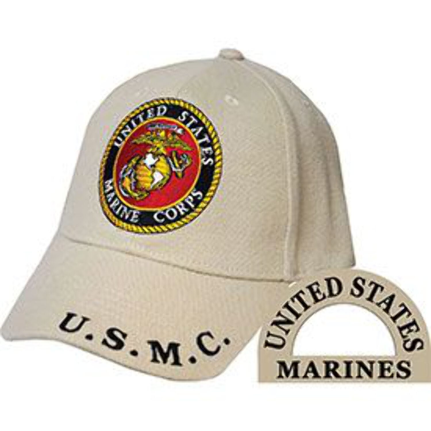 Eagle Emblems CP00328 Cap - USMC Logo, Khaki - Walmart.com