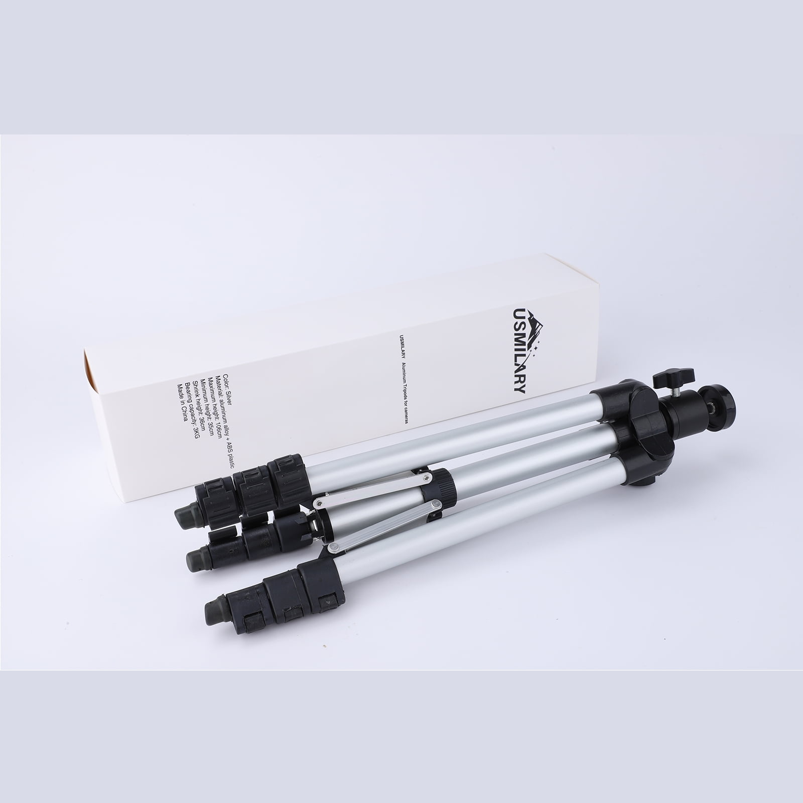 USMILARY Aluminum Tripods for cameras silver Maximum height 106cm ...