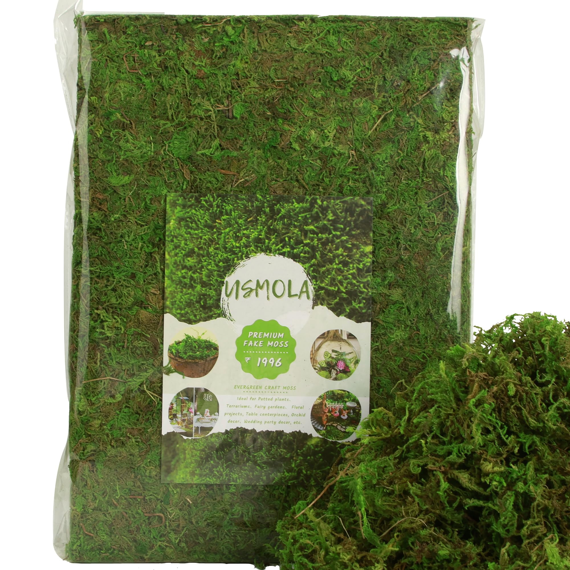 USMOLA Fake Moss for Potted Plants Indoor, 2LBS Large Capacity ...