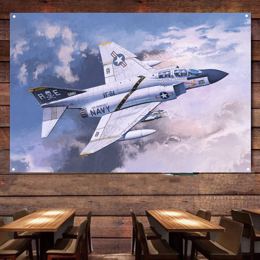 USN F-4J ’VF-84 Jolly Rogers‘ Fighter Poster Tapestry - Decorate Your ...
