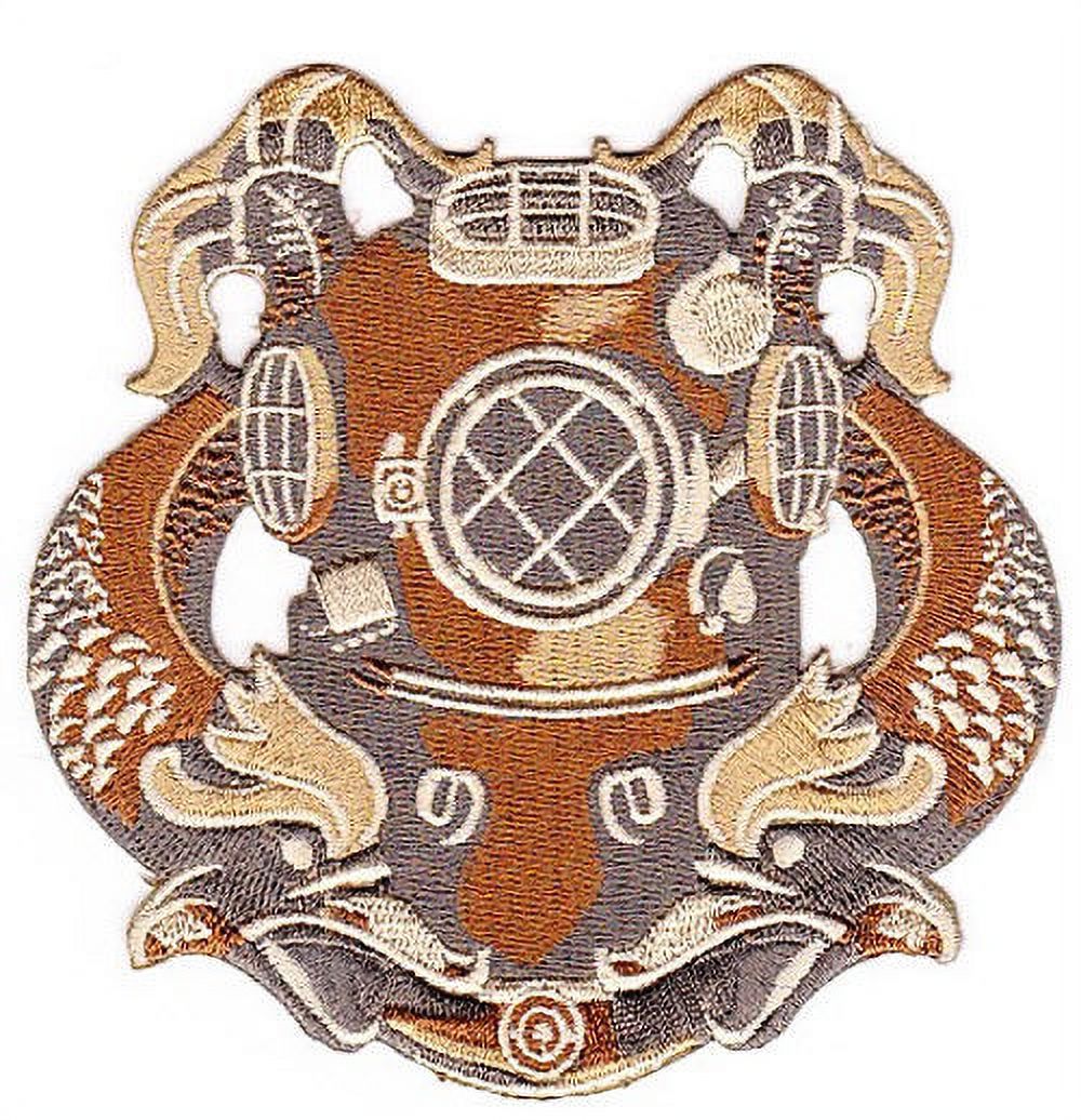 USN NAVY 1ST FIRST CLASS DIVER BADGE PATCH DESERT TAN DIVE SALVAGE ...