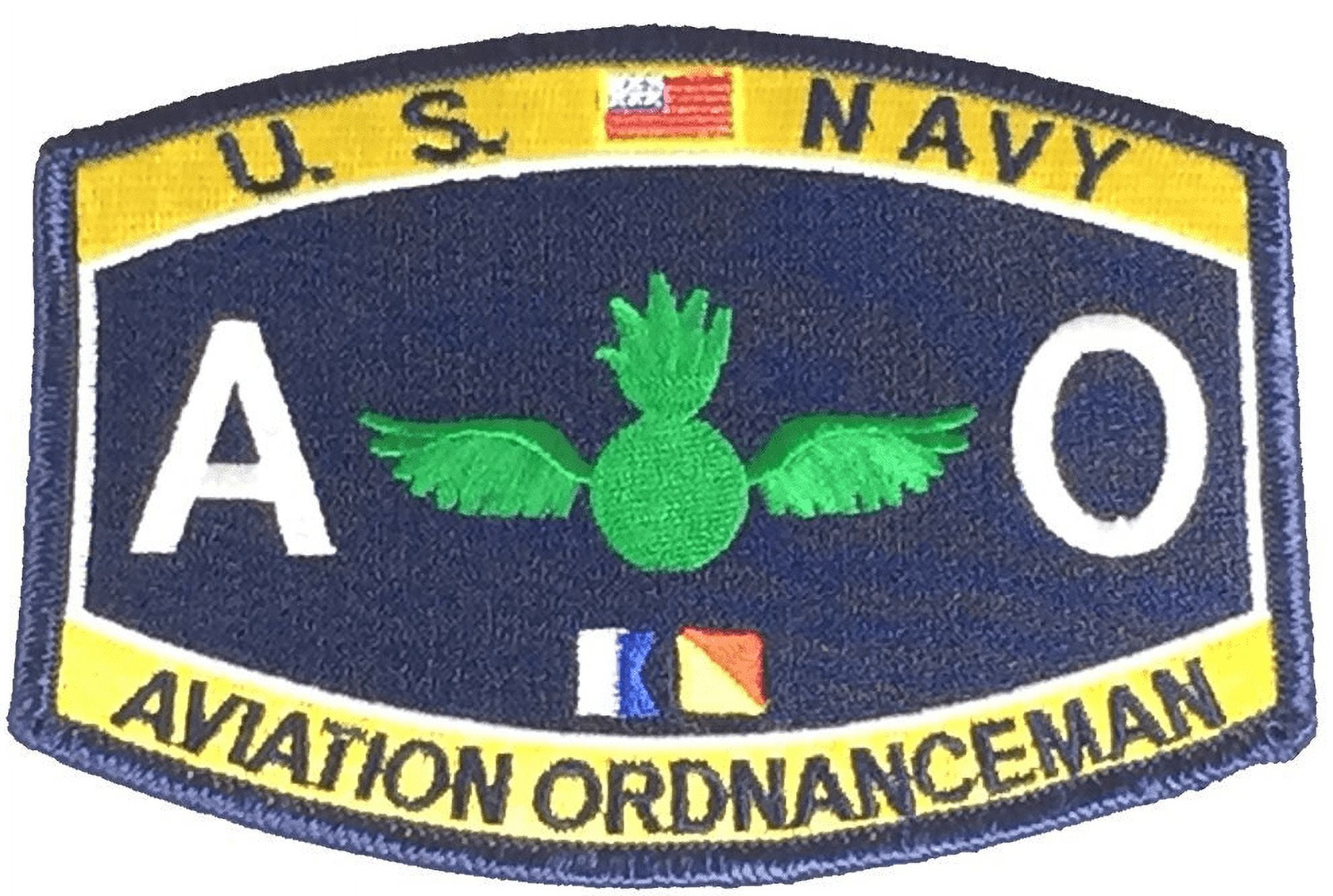 USN NAVY AO AVIATION ORDNANCEMAN MOS RATING PATCH SAILOR VETERAN ...