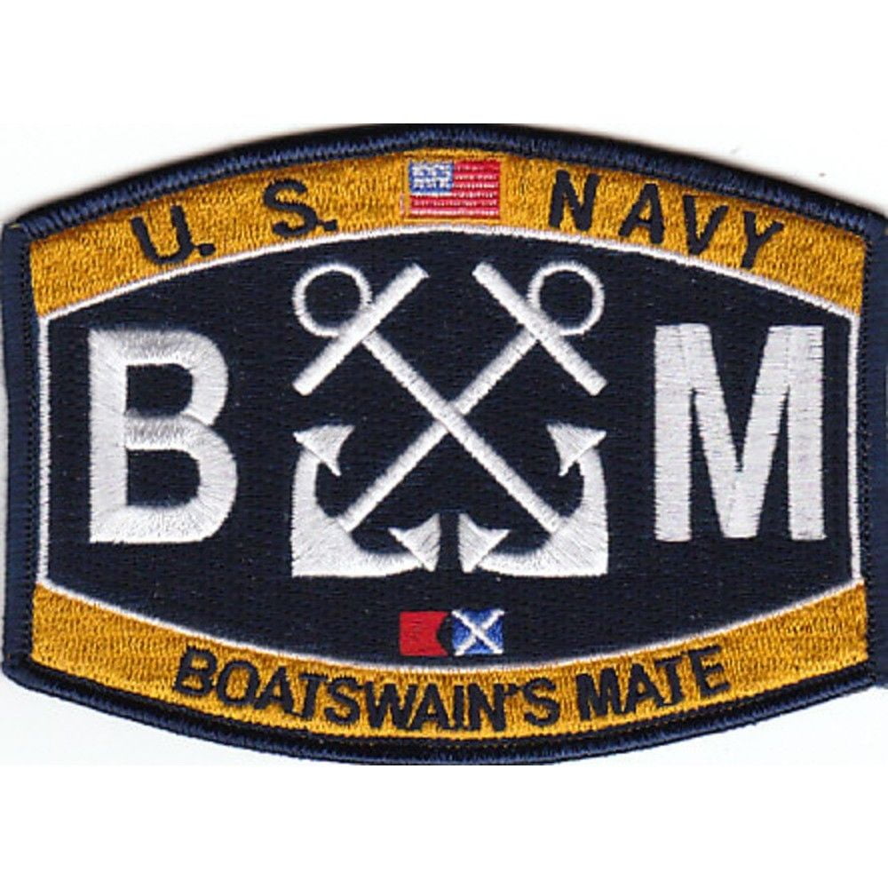 USN NAVY BM BOATSWAIN'S MATE MOS RATING PATCH SAILOR VETERAN - Walmart.com