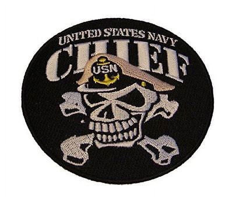 USN NAVY CHIEF SKULL AND CROSSBONES PATCH INITIATION INITIATED CPO ...