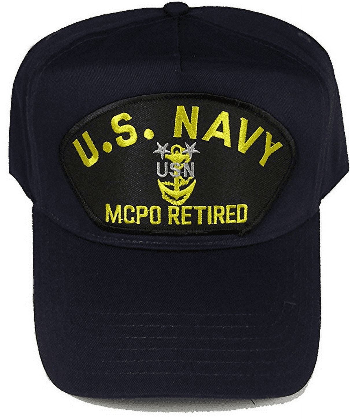 USN NAVY MCPO RETIRED HAT CAP MASTER CHIEF PETTY OFFICER ANCHOR E-9 ...