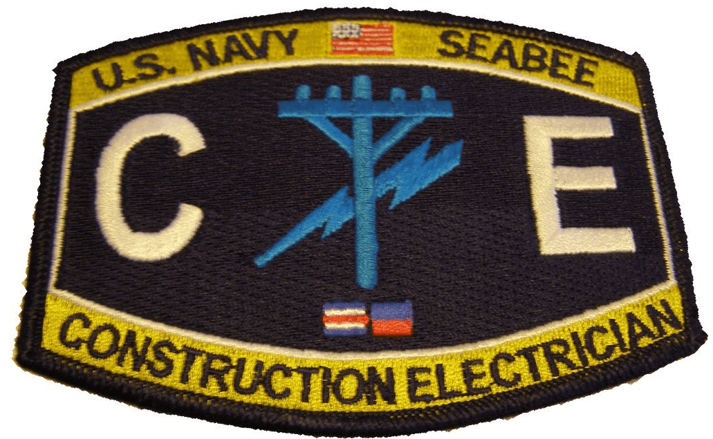 USN NAVY SEABEE CE CONSTRUCTION ELECTRICIAN MOS RATING PATCH SAILOR ...